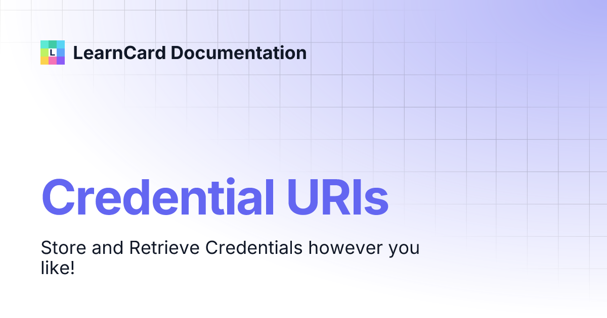 Credential URIs | LearnCard Documentation