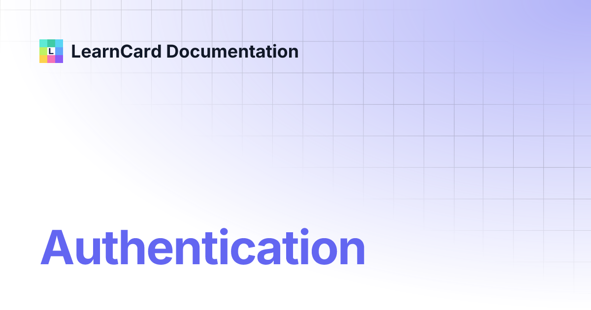 Authentication | LearnCard Documentation