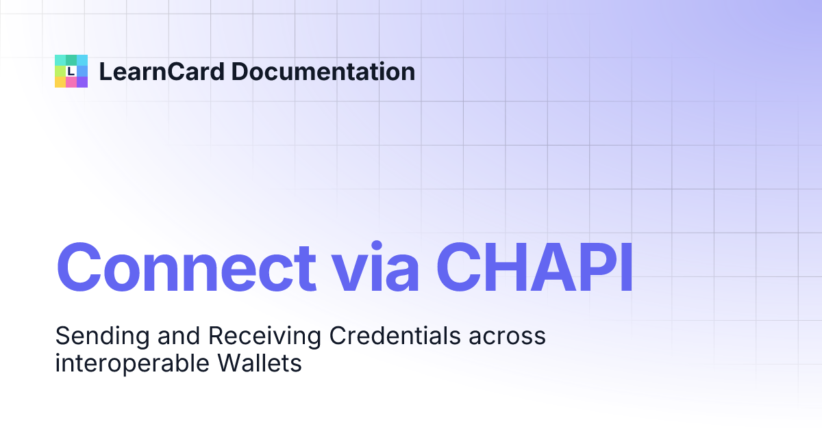 Connect via CHAPI | LearnCard Documentation
