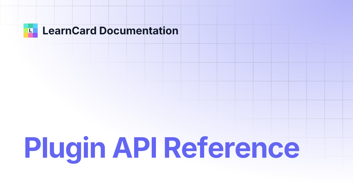 Plugin API Reference | LearnCard Documentation