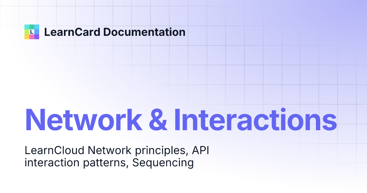 Network & Interactions | LearnCard Documentation