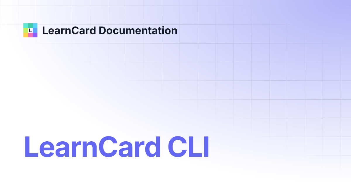 LearnCard CLI | LearnCard Documentation